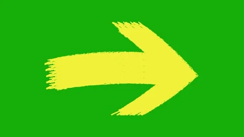 Yellow arrow animation on green backgrou... | Stock Video | Pond5