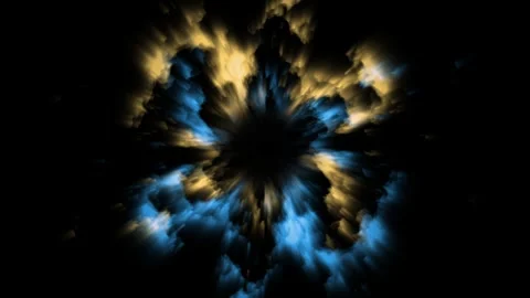 yellow blue energy explosion animation b... | Stock Video | Pond5