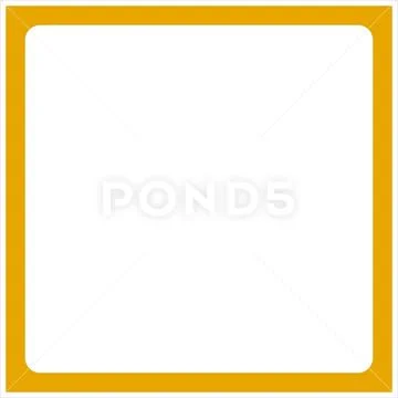 Yellow border frame deco vector art simple line corner. ~ Clip Art ...
