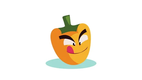yellow chilli pepper character animation | Stock Video | Pond5
