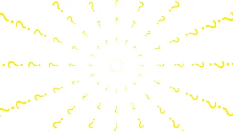 yellow circles question mark white | Stock Video | Pond5