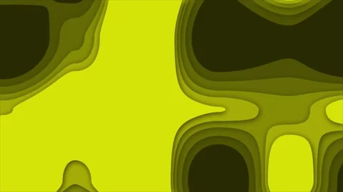 yellow color moving 3d depth paper cut b... | Stock Video | Pond5