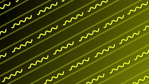 yellow color parallel squiggly line patt... | Stock Video | Pond5