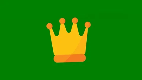 A yellow crown on green background and g... | Stock Video | Pond5