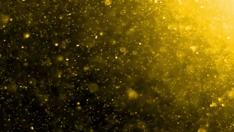 Yellow Dust And Particles On Black Backg... | Stock Video | Pond5