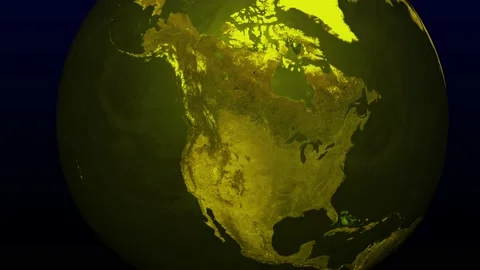 Yellow Earth Space 3DCG Digital Animatio... | Stock Video | Pond5