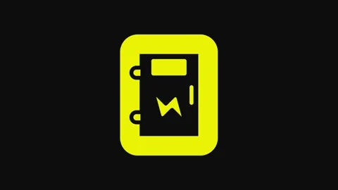 Yellow Electrical panel icon isolated on... | Stock Video | Pond5