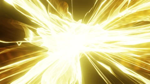 Yellow energy flow or atom splitting, th... | Stock Video | Pond5