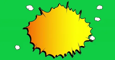 Yellow Explosion Bubble on Green Screen | Stock Video | Pond5