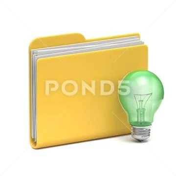 Yellow folder icon Approved ideas 3D Yellow folder icon Approved ideas ...