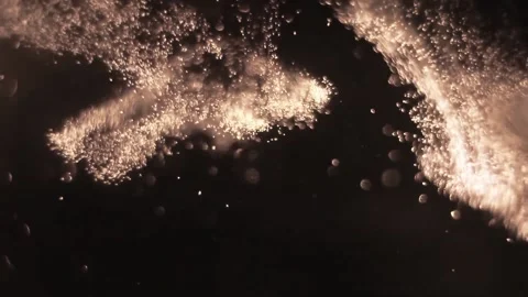 Yellow Glowing Dust Particles Falling Mo... | Stock Video | Pond5