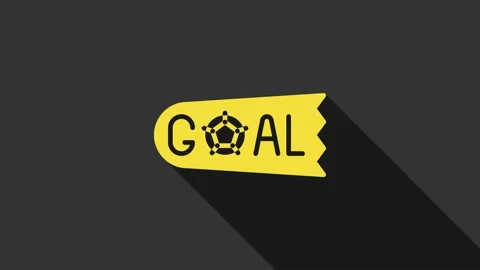 Yellow Goal soccer football icon isolate... | Stock Video | Pond5