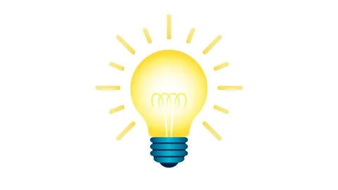 Yellow lamp bulb turns on and off. Anima... | Stock Video | Pond5