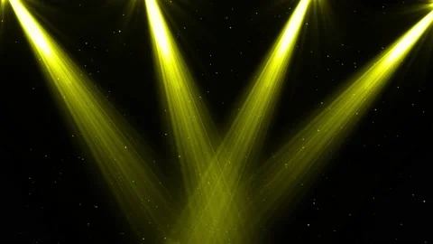 YELLOW light spotlight animation on blac... | Stock Video | Pond5