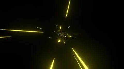 Yellow Neon Light Beam, Light Speed Loop... | Stock Video | Pond5