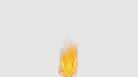 Yellow orange fire flames isolated on bl... | Stock Video | Pond5