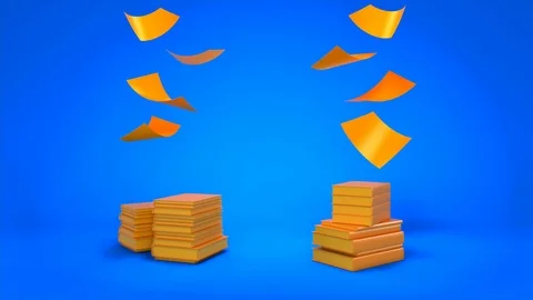 Stack Of Falling Paper Stock Video Footage | Royalty Free Stack Of ...