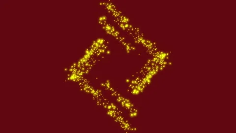 Yellow Particle Animation on Orange Back... | Stock Video | Pond5