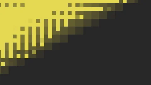 Yellow pixels pattern in 8 bit on black ... | Stock Video | Pond5