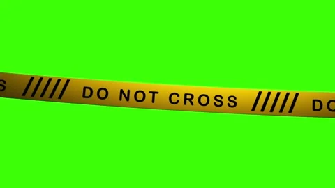 yellow police line Do Not Cross Tape,gre... | Stock Video | Pond5