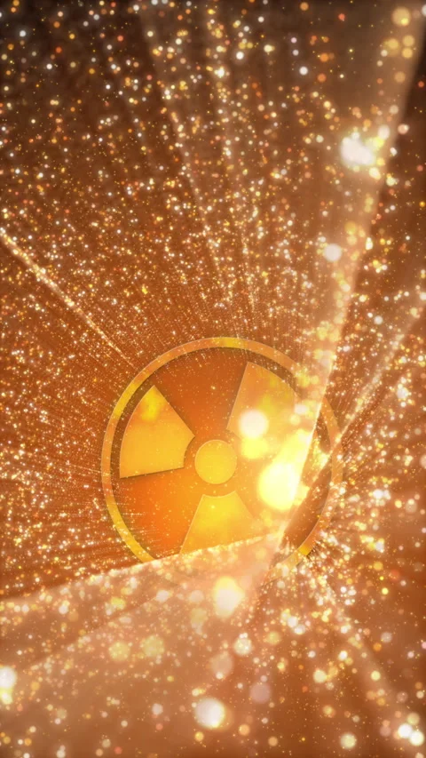 Yellow radioactive animated screensaver ... | Stock Video | Pond5