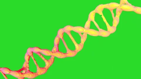 Yellow-red DNA molecules animation on a ... | Stock Video | Pond5