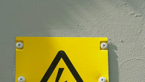 The yellow signage on the wall with the ... | Stock Video | Pond5