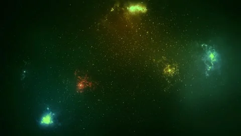 Yellow Sparkling Galaxy Particles Animat... | Stock Video | Pond5