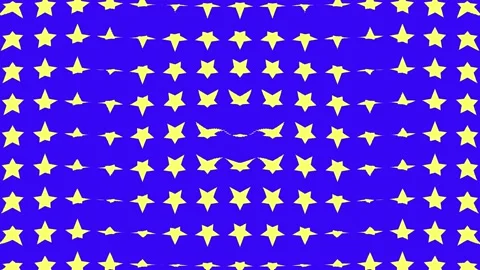 Yellow Star shape wave Moving animation ... | Stock Video | Pond5