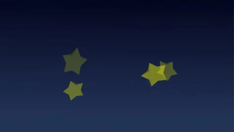 yellow stars effect background and 2d an... | Stock Video | Pond5
