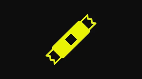 Yellow Sugar stick packets icon isolated... | Stock Video | Pond5