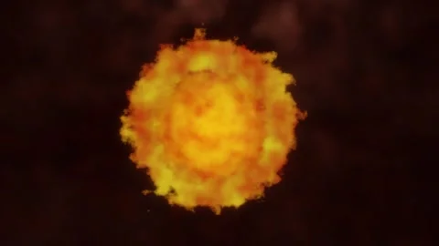 Yellow sun emitting fiery gases, plasma ... | Stock Video | Pond5