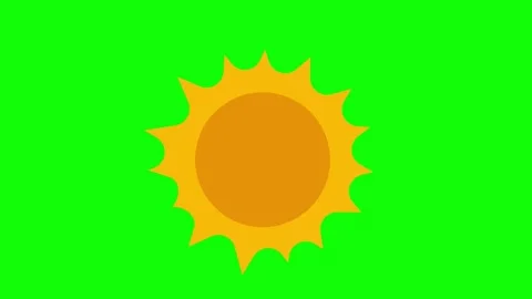 Yellow sun motion graphics with green sc... | Stock Video | Pond5