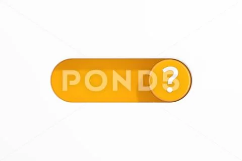 Yellow Toggle Switch Slider with Question Mark Icon. 3d Rendering ...