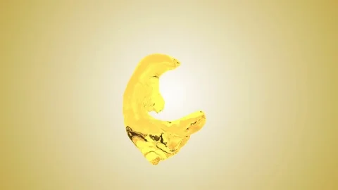 Yellow water splash with bubbles of air ... | Stock Video | Pond5