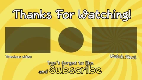 Yellow Youtube End Screen Video Card Ani... | Stock Video | Pond5