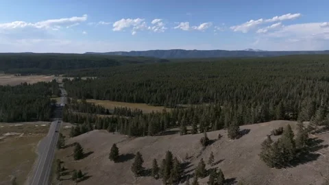 Yellowstone forest and river just upstre... | Stock Video | Pond5