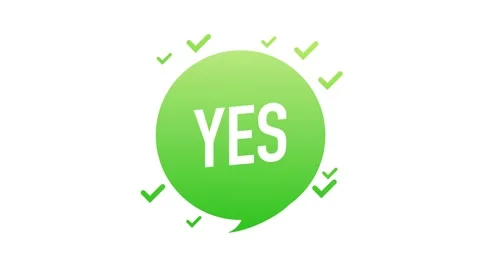 Yes doodle green and red illustration on... | Stock Video | Pond5