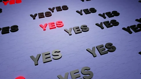 Yes symbol or yeah marks on blue backgro... | Stock Video | Pond5