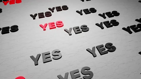 Yes symbol or yeah marks on white backgr... | Stock Video | Pond5