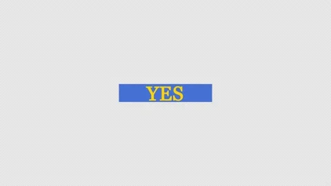 YES text animation on beige screen backg... | Stock Video | Pond5