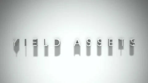 yield assets 3D title animation white te... | Stock Video | Pond5