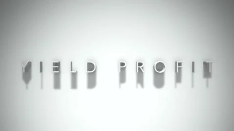 yield profit 3D title animation white te... | Stock Video | Pond5