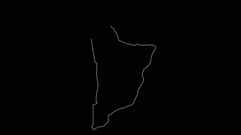 Yigo Guam village map outline animation | Stock Video | Pond5