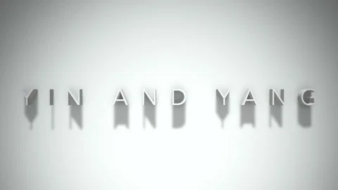 yin and yang 3D title animation white te... | Stock Video | Pond5