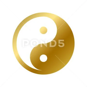 Yin yang symbol isolated, daoism faith sign: Graphic #133244069