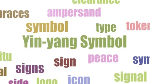 Yin Yang Symbol Word Cloud Animated Isol... | Stock Video | Pond5