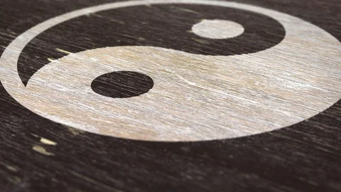 Yin Yang /Tai Chi Symbol. 1080p, 60fps | Stock Video | Pond5