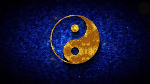 Yin Yang Taoism Symbol Gold Texture Glit... | Stock Video | Pond5