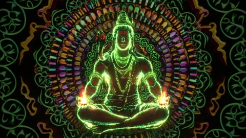 Yoga Colorful 3D Background Ancient Symb... | Stock Video | Pond5